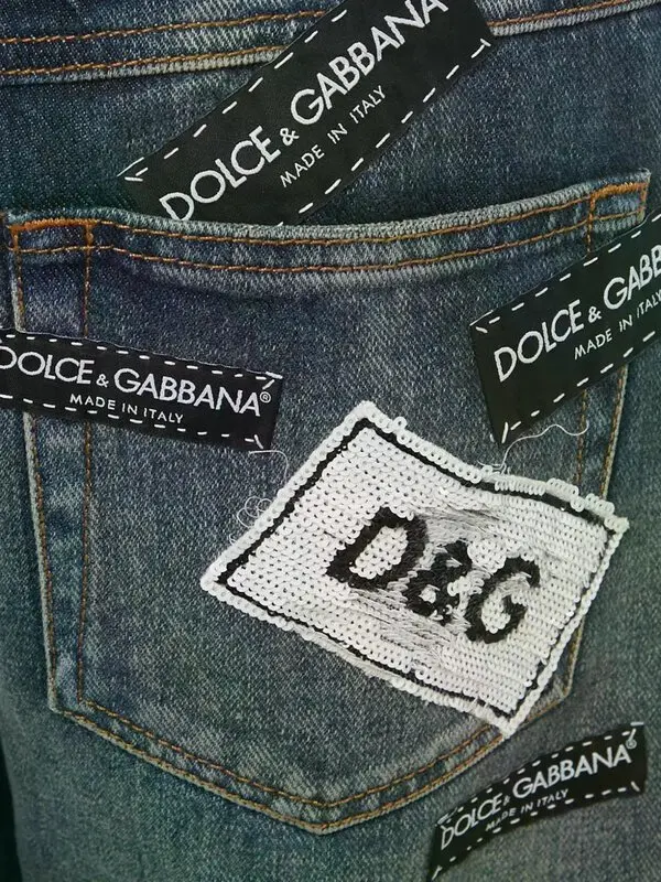 Dolce & Gabbana Distressed Cropped Jeans