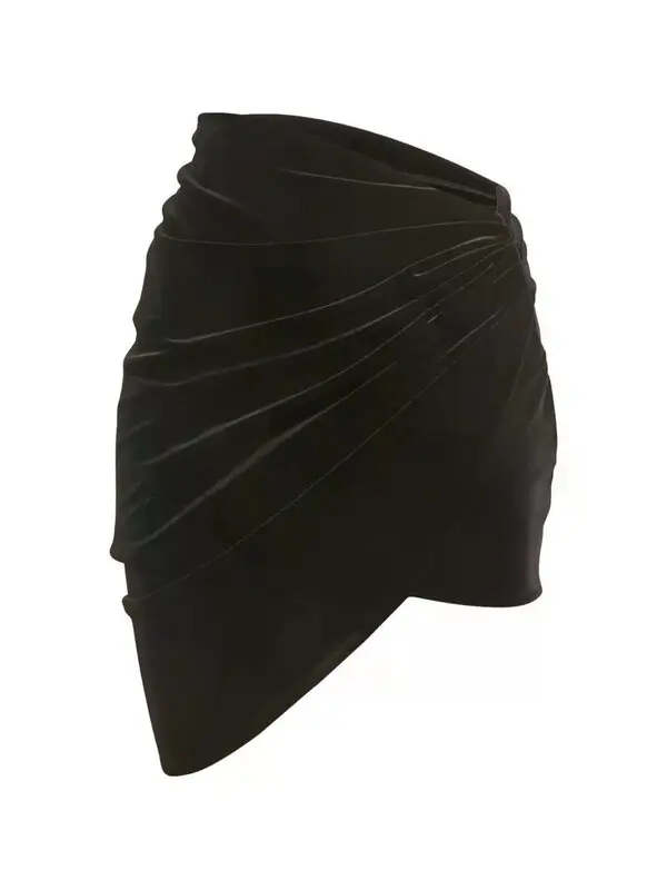 Alexandre Vauthier Velvet Asymmetric Mini Skirt