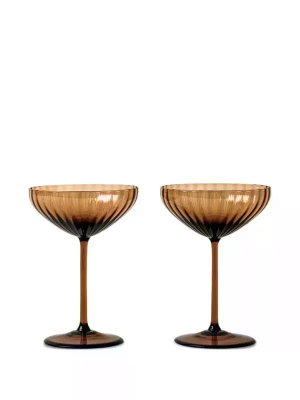 VENINI Lyon Champagne Glasses - Brown