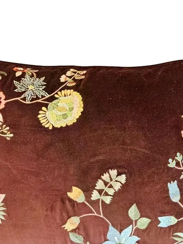 LES-OTTOMANS Floral-embroidered Cushion