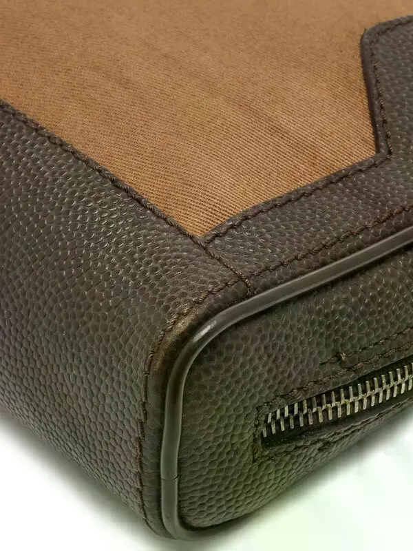 Dunhill Leather And Canvas Zip Pouch