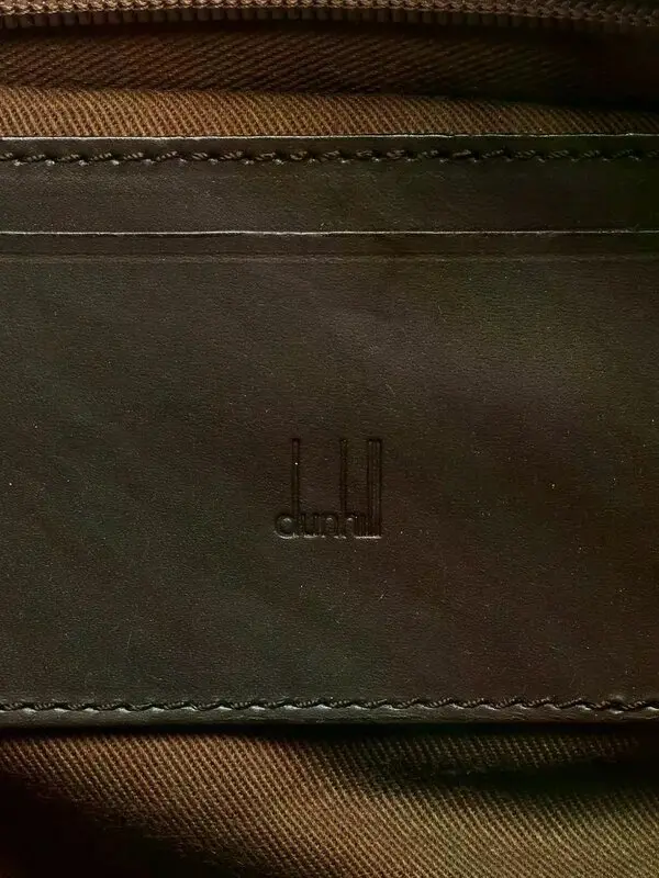 Dunhill Leather And Canvas Zip Pouch