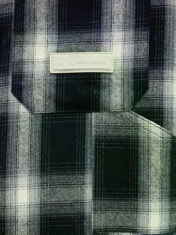 Armani Exchange Check-pattern Pocket Shirt