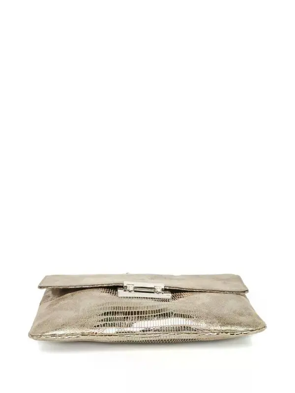 Michael Kors Python-effect Suede Clutch