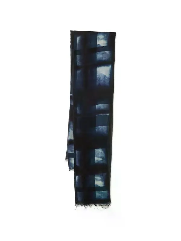 Burberry Checked Scarf - Blue