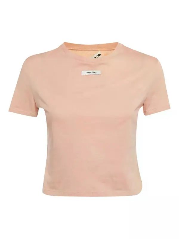 Miu Miu Logo-patch T-shirt