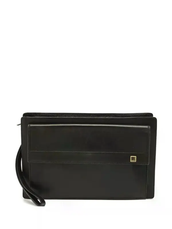 Dunhill Logo-detail Clutch - Black
