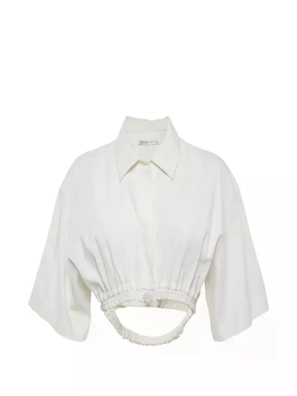 Christopher Esber Cropped Pointed-collar Shirt