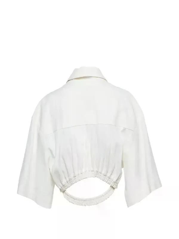 Christopher Esber Cropped Pointed-collar Shirt