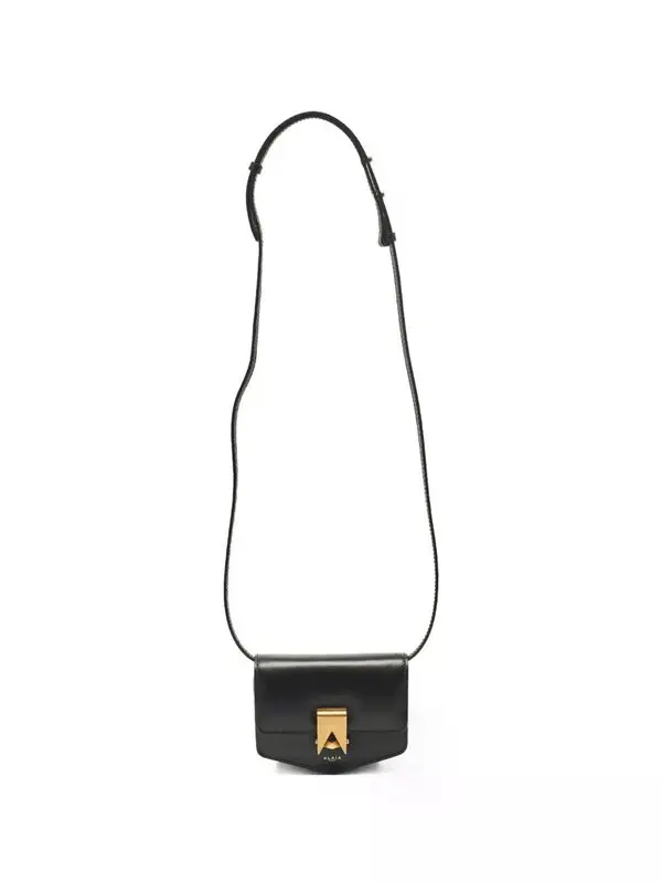 Alaïa Mini Papa Leather Crossbody Bag - Black