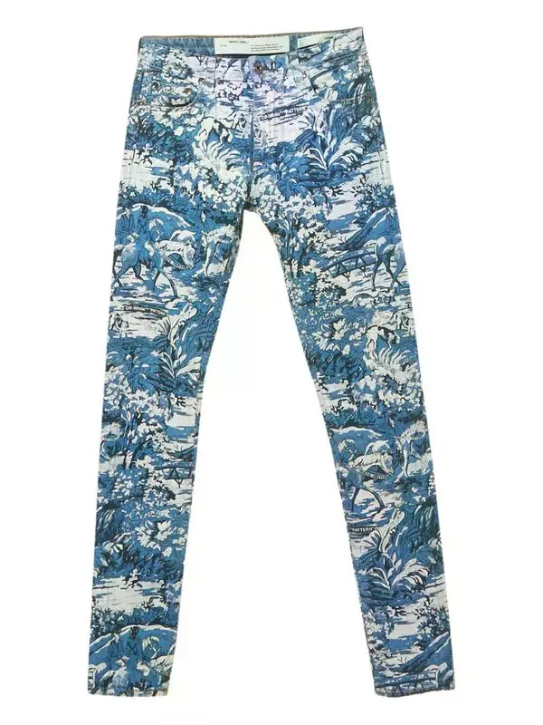 Off-White Tapestry Print Jeans