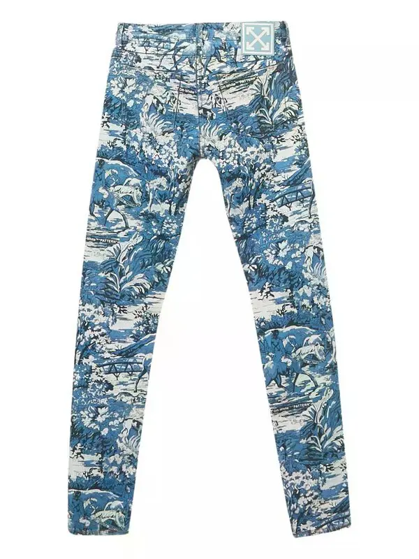 Off-White Tapestry Print Jeans