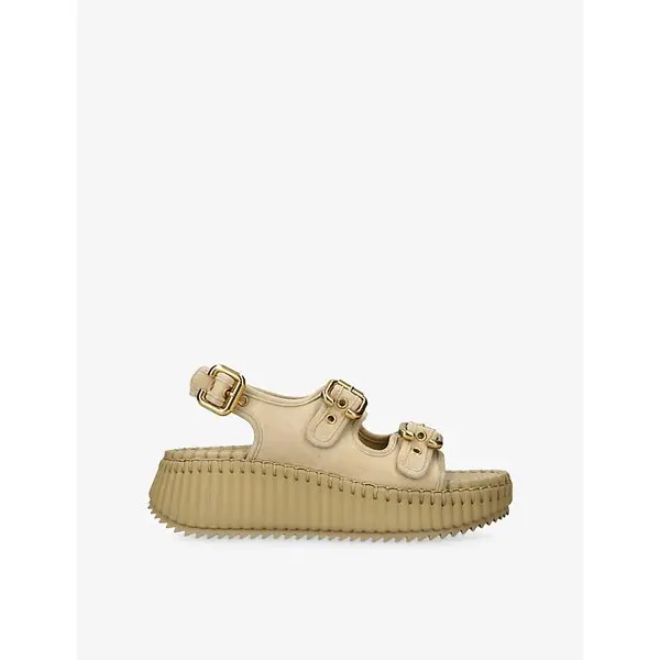 Chloé Nama Platform Leather Sandals