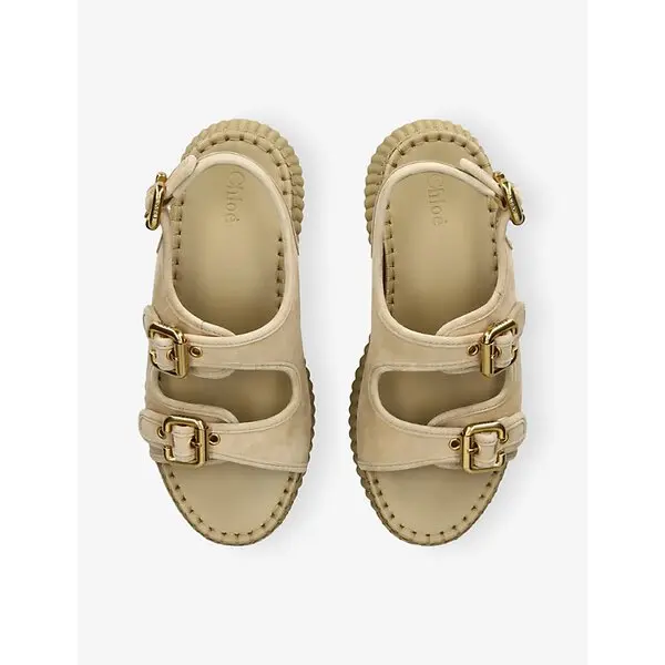 Chloé Nama Platform Leather Sandals