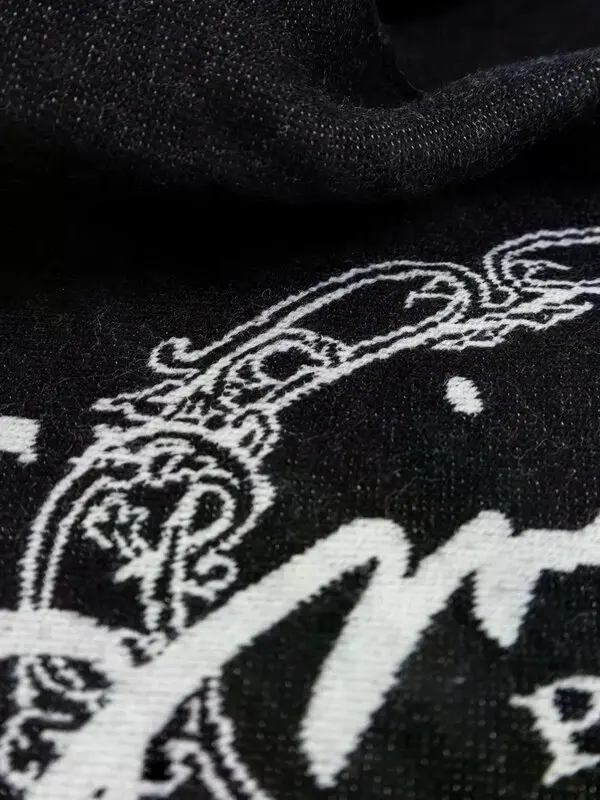 Givenchy Intarsia-knit Logo Scarf - Black