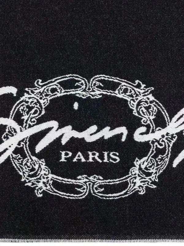 Givenchy Intarsia-knit Logo Scarf - Black