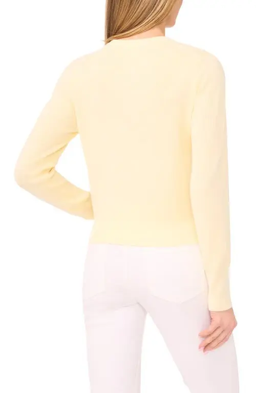 CECE DUPRAZ Ribbed Button Cardigan - Lemon Drop