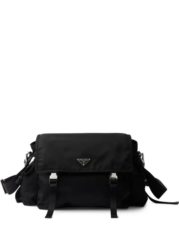 Prada Re-nylon And Leather Bag - Black