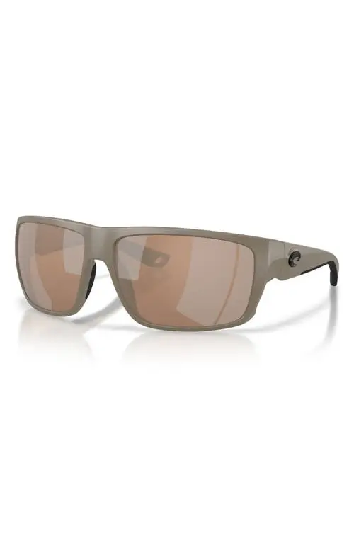 COSTA DEL MAR Fly Line 64mm Polarized Rectangular Sunglasses