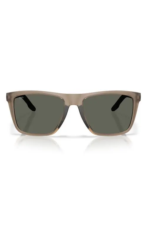 COSTA DEL MAR Mainsail Xl 59mm Polarized Square Sunglasses - Matte Brown Smoke/gray 580g