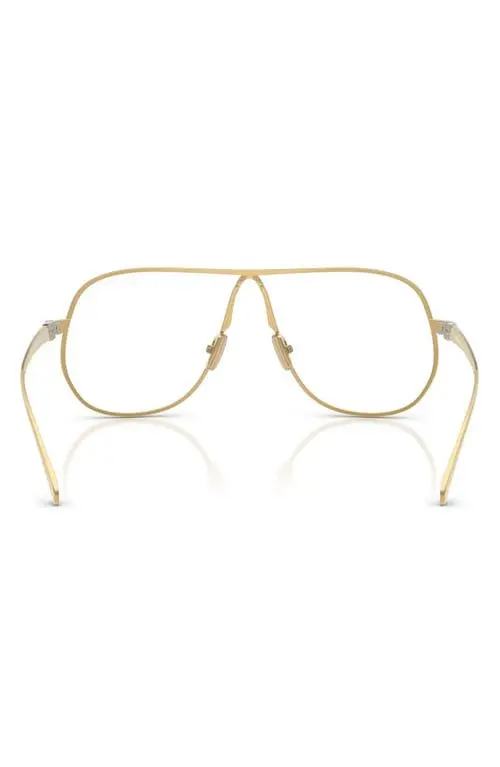 Miu Miu 66mm Oversized Pilot Blue Light Glasses