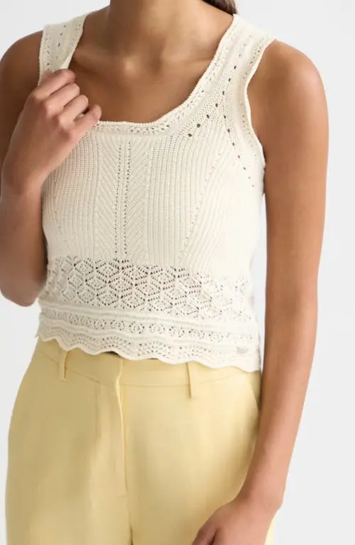 Scotch & Soda Pointelle Crop Sweater Tank