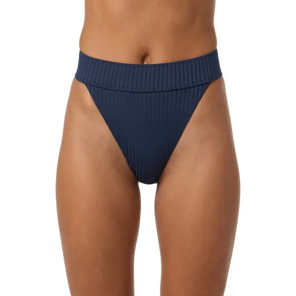 O'Neill Shorebreak Rib High Waisted Bikini Bottom - Navy