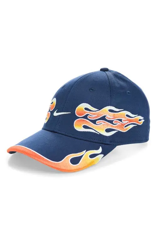 Nike Club Structured Og Flame Baseball Cap - Midnight Navy