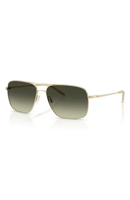 Oliver Spencer Clifton 58mm Gradient Rectangular Sunglasses