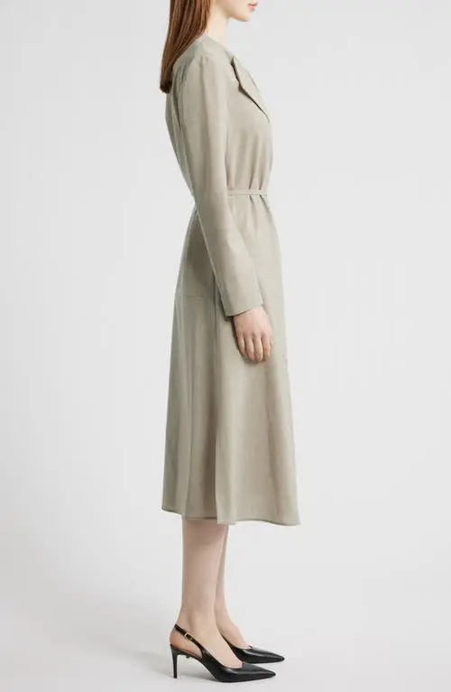 BOSS Dimosal Long-sleeve Wool Midi Dress