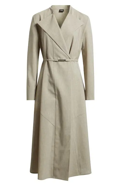 BOSS Dimosal Long-sleeve Wool Midi Dress
