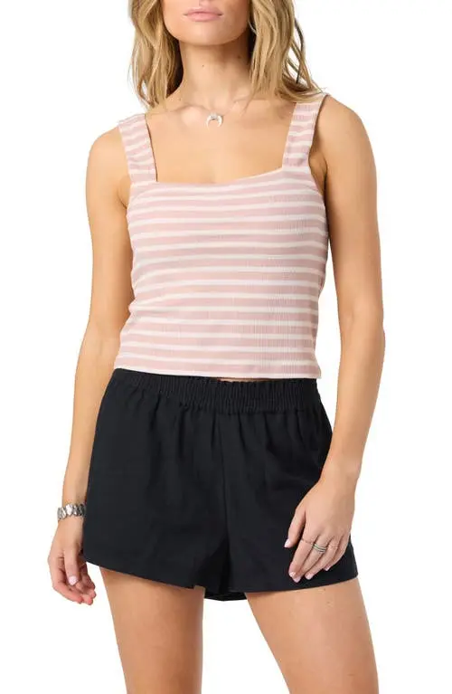 O'Neill Vanessa Stripe Rib Tank - Misty Rose