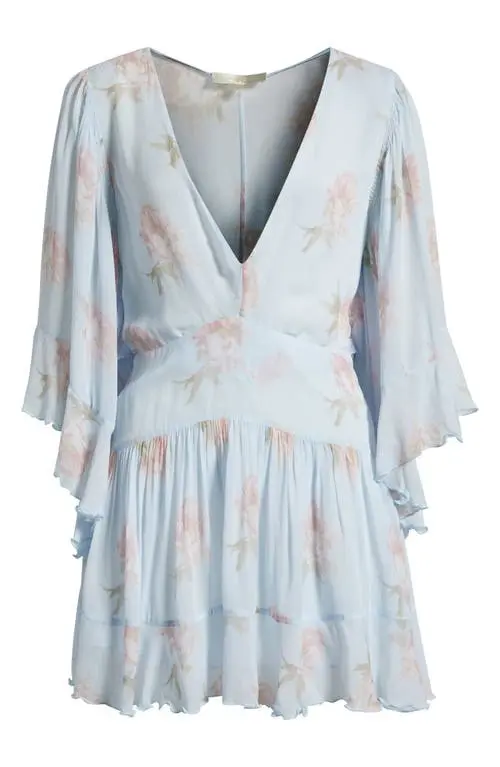LoveShackFancy Auralie Floral Long Sleeve Minidress