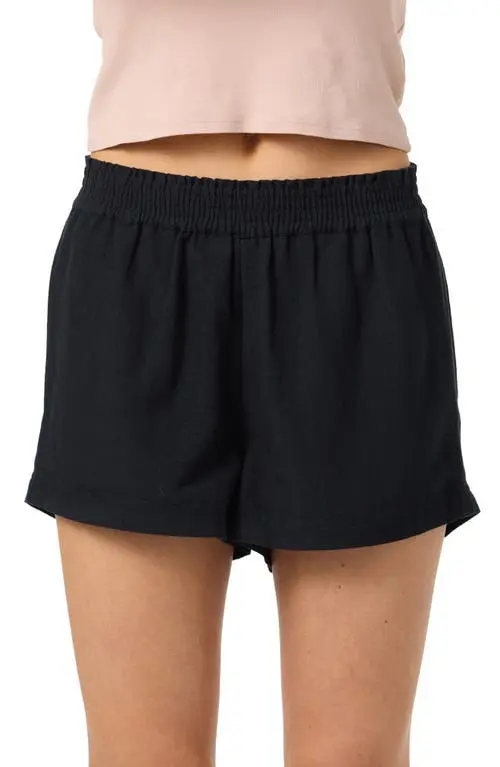 O'Neill Smocked Waist Shorts - Black