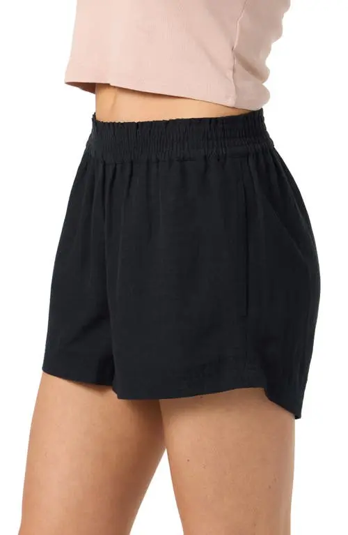 O'Neill Smocked Waist Shorts - Black