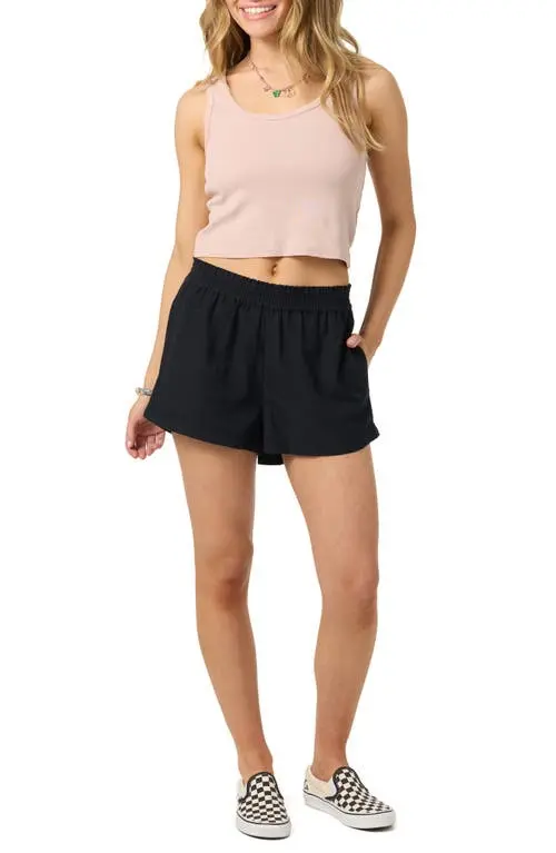 O'Neill Smocked Waist Shorts - Black