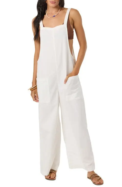 O'Neill Summerlin 2 Cotton & Linen Overalls - White