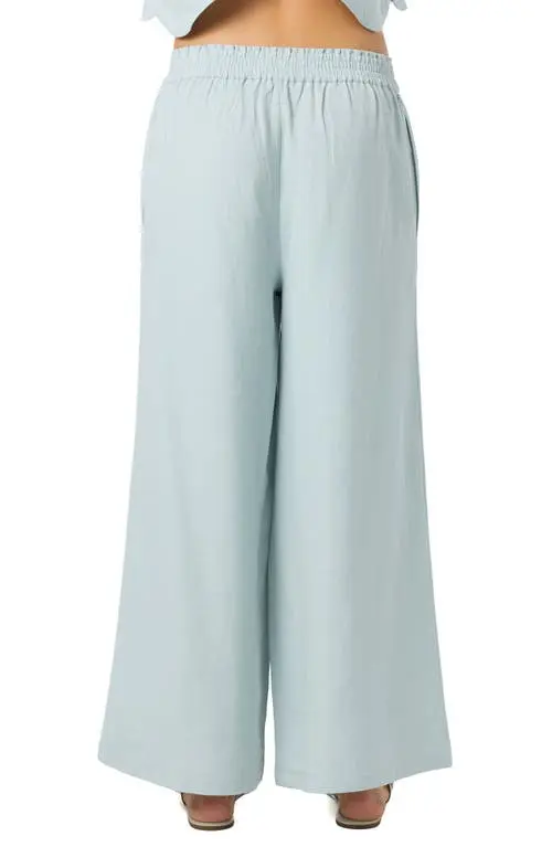 O'Neill Wide-leg Pants With Smocked Waist - Cloud Blue
