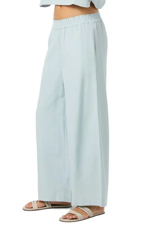 O'Neill Wide-leg Pants With Smocked Waist - Cloud Blue