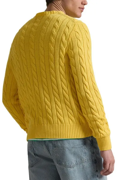 Polo Ralph Lauren Cable Knit Cotton Sweater - Sunfish Yellow