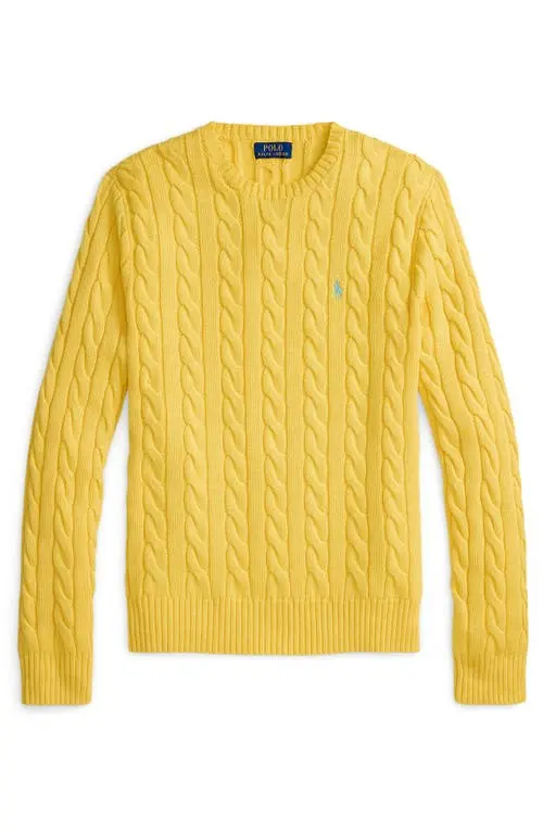 Polo Ralph Lauren Cable Knit Cotton Sweater - Sunfish Yellow