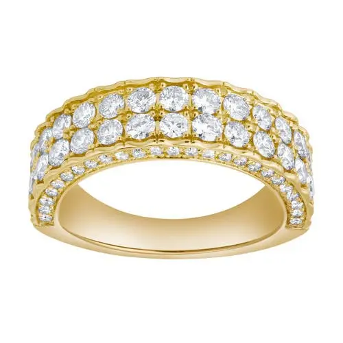 LUVMYJEWELRY Majesta 14k Gold Diamond Band Ring - 14k Yellow Gold