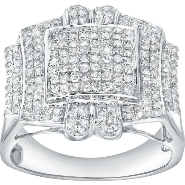 LUVMYJEWELRY 0.90 Ct Diamond 14k Gold Ring - 14k White Gold