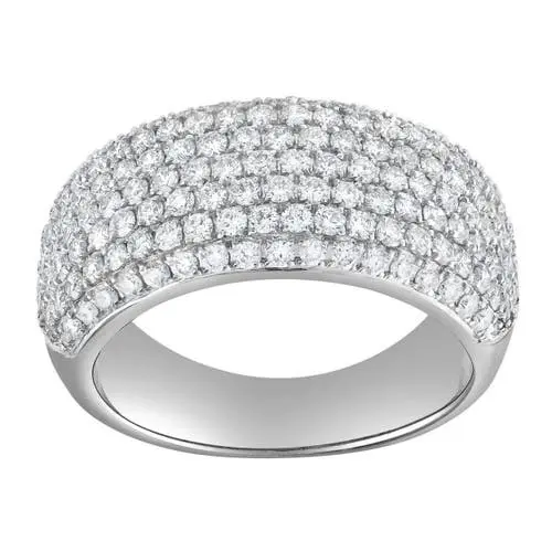 LUVMYJEWELRY 1.50 Ct Natural Diamond 10k Gold Ring - 10k White Gold