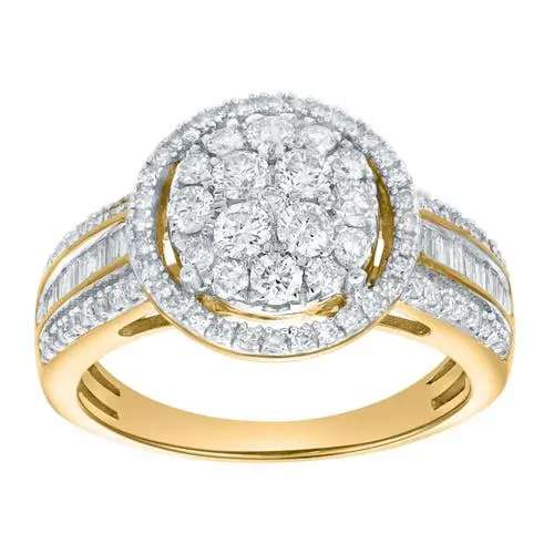 LUVMYJEWELRY Valencia 0.90ct Diamond 14k Gold Ring - 14k Yellow Gold