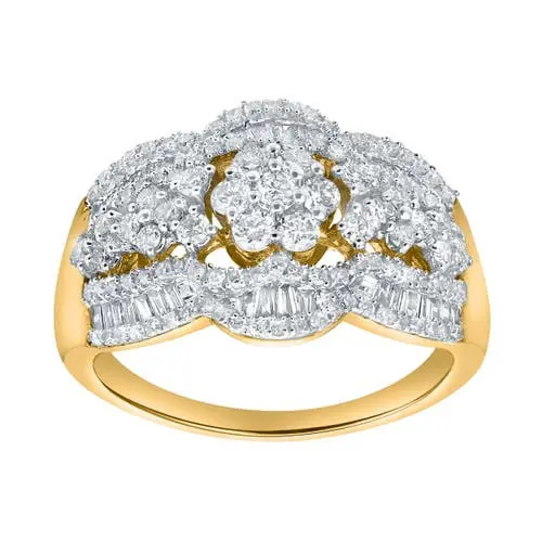 LUVMYJEWELRY 1.10 Carat Diamond And 14k Gold Ring - 14k Yellow Gold