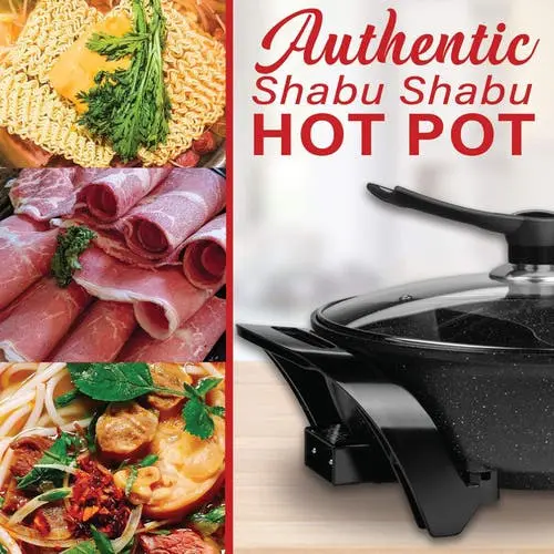 BRENTWOOD Electric Non-stick Shabu Shabu Pot With Divider