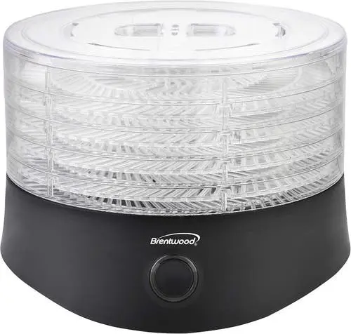 BRENTWOOD 5 Tray Food Dehydrator With Auto Shutoff