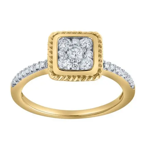 LUVMYJEWELRY 10k Gold 0.50 Ct Diamond Ring - 10k Yellow Gold