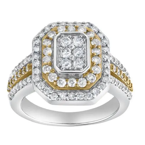 LUVMYJEWELRY 1.20 Ct 10k Gold Diamond Ring - 10k White Gold